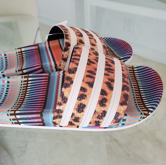 adidas | Shoes | Adidas Farm Leopard Adilette Sandals | Poshmark